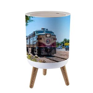 trash can with lid front shot of the napa valley wine train on sunny day press cover small garbage bin round with wooden legs waste basket for bathroom kitchen bedroom 7l/1.8 gallon