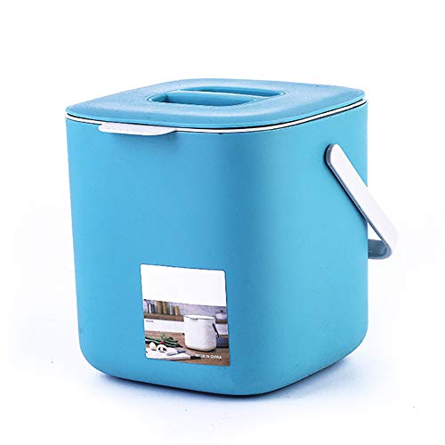 GAKIN 1Pc Mini Kitchen Trash Can with Cover Portable Double Layer Storage Bucket Garbage Cans