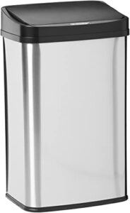 ninestars dzt-50-28gd 13.2 gallons / 50 liters, gold, stainless steel, motion sensor trash can