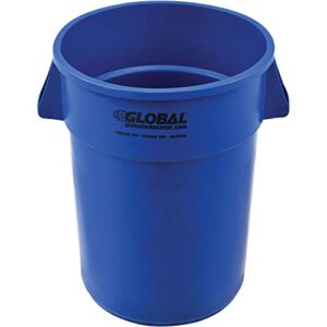 global industrial 44 gallon garbage can, blue