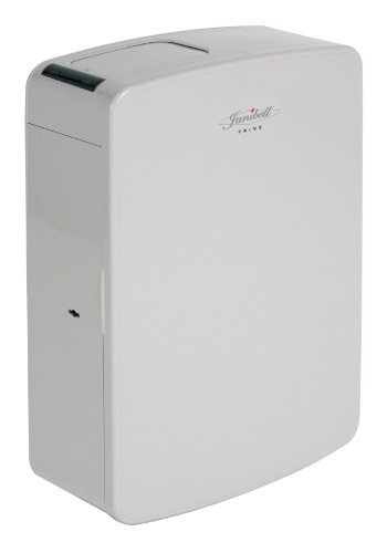 Janibell MPV10A ABS 2-Gallon Touchless and Hygienic Sanitary Napkin Disposal System, Rectangular, 5-1/2" Width x 11-1/4" Depth x 16-1/2" Height, Gray