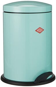 wesco 116212-51 pedal trash can, mint, size: diameter 11.8 x height 16.7 inches (30 x 42.5 cm), pedal bin 3.8 gal (13 l)