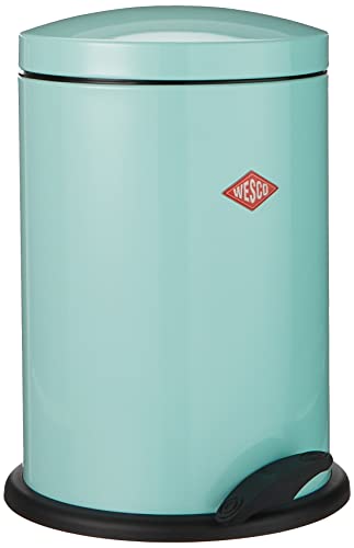 WESCO 116212-51 Pedal Trash Can, Mint, Size: Diameter 11.8 x Height 16.7 inches (30 x 42.5 cm), Pedal Bin 3.8 gal (13 L)