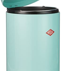 WESCO 116212-51 Pedal Trash Can, Mint, Size: Diameter 11.8 x Height 16.7 inches (30 x 42.5 cm), Pedal Bin 3.8 gal (13 L)