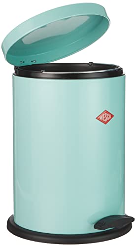 WESCO 116212-51 Pedal Trash Can, Mint, Size: Diameter 11.8 x Height 16.7 inches (30 x 42.5 cm), Pedal Bin 3.8 gal (13 L)