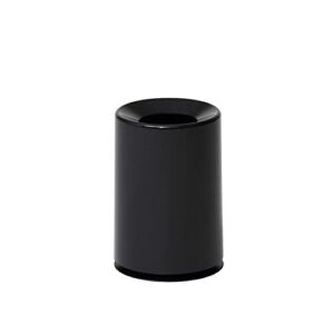 ideaco tubelor mini designer round countertop trash can, conceals any plastic bag 0.3 gal, gloss black