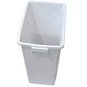 Laurey 90102 35L Single Bin System Rollout Trash Can, White