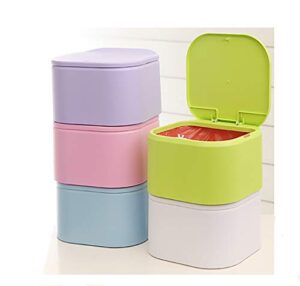 li-gelisi press type desktop trash can mini mini trash cans household living room bedroom cute table trash can (white)