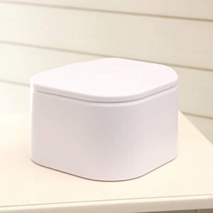 LI-GELISI Press Type Desktop Trash Can Mini Mini Trash Cans Household Living Room Bedroom Cute Table Trash Can (White)