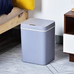 xuanmo automatic sensing trash can, smart waterproof non-contact motion sensor dustbin 16 liters waste bin with lid, suitable for kitchen, living room, bathroom, office, bedroom (color : pink)