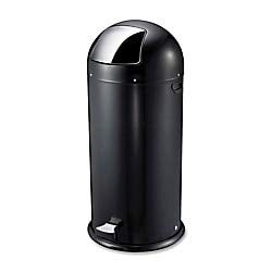 genuine joe 13.5 gallon pedal black receptacle bin