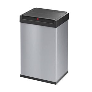 hailo big box swing waste bin in silver 35 liters