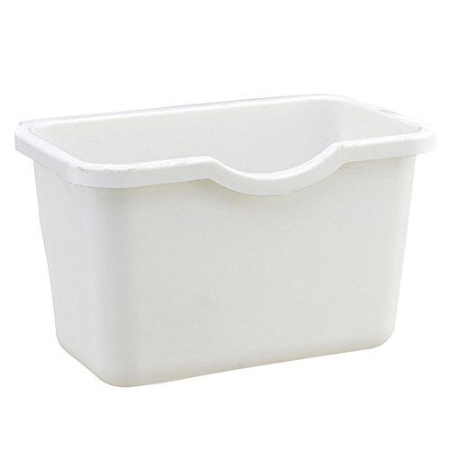 kaaka Kitchen Trash Can Portable Cabinet Hanging Garbage Wastebaskets Bathroom Storage Box White