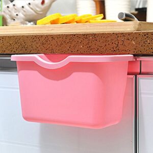 kaaka Kitchen Trash Can Portable Cabinet Hanging Garbage Wastebaskets Bathroom Storage Box White