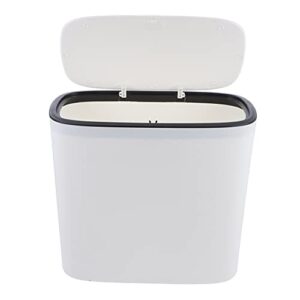 hemobllo car trash bin household narrow trash can push- type trash bin, rubbish storage container kitchen tight trash can trash bin with lid for bathroom bedroom kitchen office bathroom garbage bin