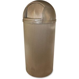 impact products 21-gal bullet in/outdr waste receptacle, beige