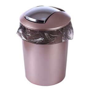 HMANE 6.5L Swing Lid Trash Can,Wastebasket Dustbin Garbage Bin with Swing Top - (Rose Gold)