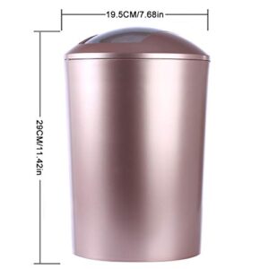 HMANE 6.5L Swing Lid Trash Can,Wastebasket Dustbin Garbage Bin with Swing Top - (Rose Gold)