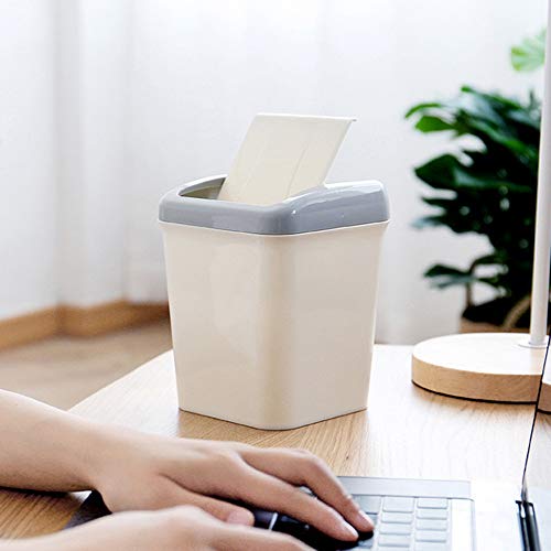 FORUU Hidden Retractable Trash Can,Office Desk Adhesive Dustbin Garbage Waste Bin,Portable Household Trash Can,Debris Sorting Trash,Waste Basket,Small Trash Can,Best for Home Office Kitchen