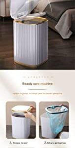 Smart Sensor Garbage Bin Kitchen Bathroom Toilet Trash Can Best Automatic Induction Waterproof Bin with Lid 10/15L (15L Gold)