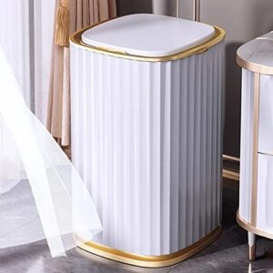 Smart Sensor Garbage Bin Kitchen Bathroom Toilet Trash Can Best Automatic Induction Waterproof Bin with Lid 10/15L (15L Gold)