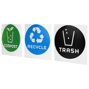 Trash Can Sticker Compost Sticker Compost Sticker Decal Trash Label Round Recycle Trash Trash Sticker 60Pcs/Set Waste Bins for Trash Cans