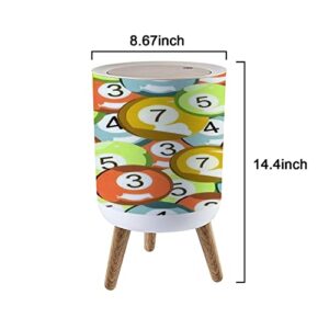 SHL96PZGX Nordic Style Trash Can Seamless Billiards Push Top Trash Can with Lid Scandinavian Modern Garba Color