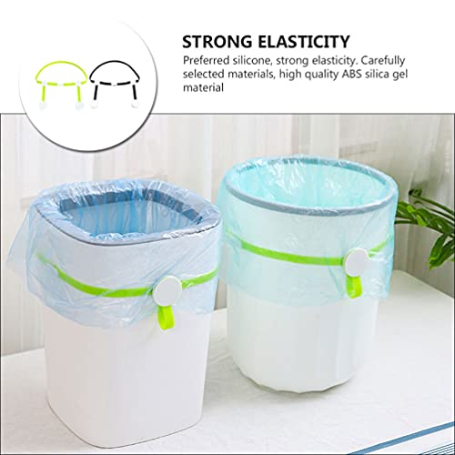 Cabilock 2Pcs Plastic Bag Holder Grocery Bag Holder Clip Magnetic Garbage Trash Bags Clip Fastener Adjustable Trash Bag Holder for Grocery Kitchen