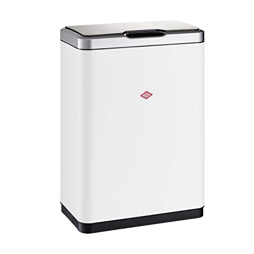 Wesco I.Master Double Rubbish bin, BxHxT 45x65,5x27cm/mit Infrarot-Sensor/2 Kunststof, Matte White