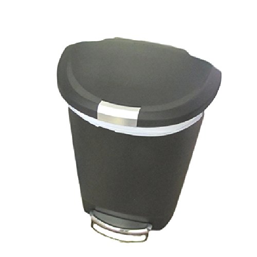 Dog-Proof Trash Can Locking 13 Gallon Kitchen Rubbish Foot Step Tall with Lock Lid Garage & eBook by OISTRIA