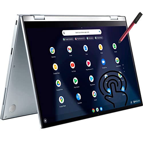 ASUS Chromebook Flip C433 14" FHD Touchscreen 2-in-1 Laptop, Intel Core m3-8100Y up to 3.4GHz, 8GB RAM, 128GB Storage (64GB eMMC + 64GB Flash Drive), 802.11AC WiFi, Backlit Keyboard, Silver, Chrome OS