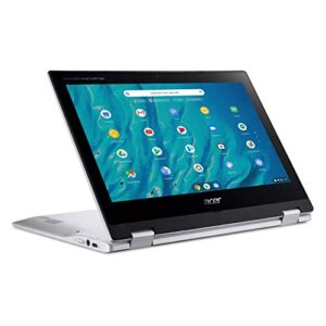 2021 Newest Acer Chromebook Spin 311 Convertible Laptop, MediaTek 8-Core Processor, 11.6" HD Touch, 4GB LPDDR4, 32GB eMMC, Gigabit Wi-Fi 5, Bluetooth 5.0, Google Chrome, Silver + Oydisen Cloth