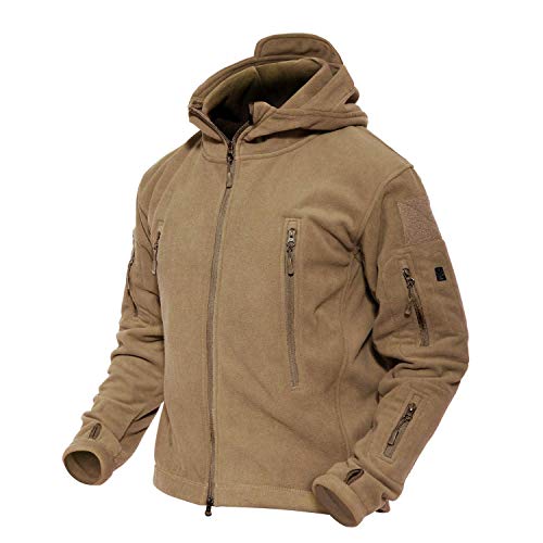 MAGCOMSEN Winter Jacket for Men Ski Jacket Warm Jackets Tactical Jacket Military Jacket Hunting Jacket Army Jacket Men Winter Coats for Men Hoodies for Men Brown