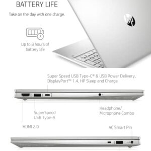 HP Pavilion 15 Laptop, 11th Gen Intel Core i7-1165G7 Processor, 16 GB RAM, 512 GB SSD Storage, Full HD IPS micro-edge Display, Windows 11 Pro, Compact Design, Long Battery Life