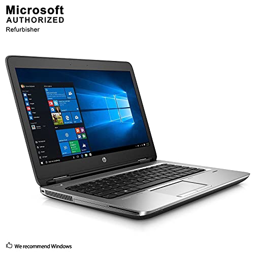 HP ProBook 640 G2 Laptop, 14-inch HD Display, Intel Core i5-6300U Up to 3.0GHz, 8GB RAM, 256GB NVMe SSD, Display Port, Wi-Fi, Bluetooth, Windows 10 Pro (Renewed)