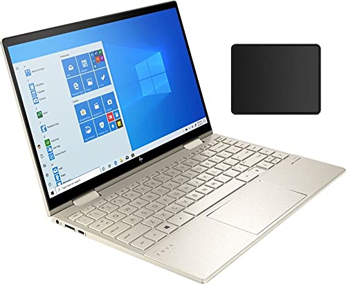 HP Envy X360 2-in-1 13.3 inch FHD IPS Touch-Screen Laptop | 11th Generation Intel Core i5-1135G7 Backlit Keyboard Fingerprint Windows 10 Home (8GB DDR4 RAM 256GB SSD |Mouse Pad), Gold