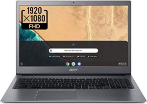 acer chromebook 715, intel core i3-8130u, 15.6″ full-hd 1080p screen, 4gb ddr4, 128gb emmc – cb715-1w-35zk, steel gray