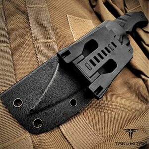 Tactical Knife Hunting Knife Survival Knife D2 Clip Point Blade G10 Handle Kydex Sheath Molle Clip Fixed Blade Knives Camping Accessories Camping Gear Survival Kit Survival Gear And Equipment Tactical Gear Hunting Gear EDC Knife EDC Gear 40161 (Stonewash