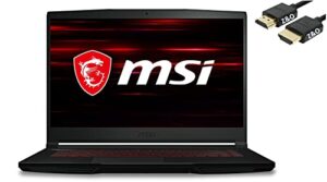 msi 2022 newest gf63 thin gaming 15 laptop, 15.6″ fhd ips display, 10th gen intel i5-10300h (beats i7-8750h), geforce gtx 1650 4gb, win10, hdmi cable (32gb ram i 512gb ssd)