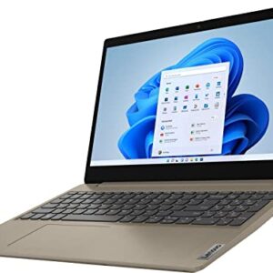 Lenovo Ideapad 3 Laptop, 15.6" HD Touchscreen, 11th Gen Intel Core i3-1115G4 Processor, 12 GB DDR4 RAM, 256GB PCIe NVMe SSD, HDMI, Webcam, Wi-Fi 5, Bluetooth, Windows 11 Home, Almond