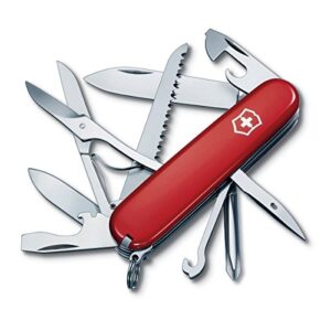 victorinox swiss army multi-tool, fieldmaster pocket knife, red