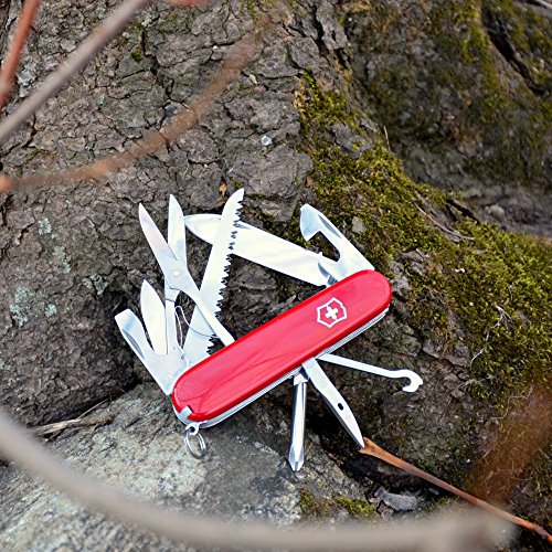 Victorinox Swiss Army Multi-Tool, Fieldmaster Pocket Knife, Red