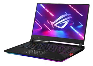 asus rog strix scar 15 gaming laptop, 15.6″ 300hz ips type fhd display, nvidia geforce rtx 3080, amd ryzen 9 5900hx, 16gb ddr4, 1tb ssd, opti-mechanical per-key rgb keyboard, windows 11, g533qs-ds94