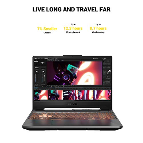 ASUS TUF Gaming A15 Gaming Laptop, 15.6” 144Hz Full HD IPS-Type, AMD Ryzen 7 4800H, GeForce RTX 2060, 16GB DDR4, 1TB PCIe SSD, Gigabit Wi-Fi 5, Windows 10 Home, TUF506IV-AS76