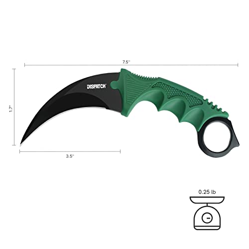 Dispatch Karambit Knife Fixed Blade Tactical Camping Tool, Outdoor Hunting Knife Claw Knife Shop Knives with Sheath and Cord, Suitable for Hiking, Adventure, Collection