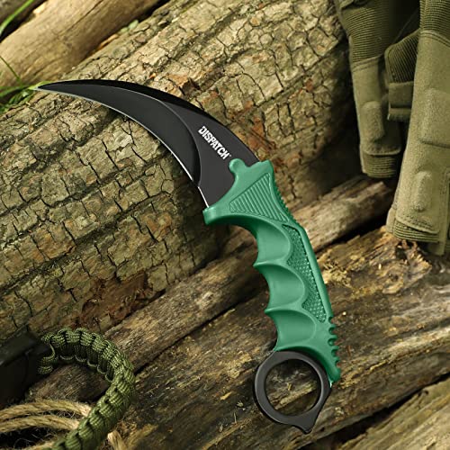 Dispatch Karambit Knife Fixed Blade Tactical Camping Tool, Outdoor Hunting Knife Claw Knife Shop Knives with Sheath and Cord, Suitable for Hiking, Adventure, Collection