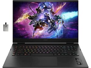 hp 2022 omen 17.3″ 165hz gaming laptop, intel 12th core i7-12700h, 32gb ddr5 ram, 1tb pcie ssd, nvidia geforce rtx 3070ti, rgb backlit keyboard, windows 11, shadow black, w/ 32gb usb business card