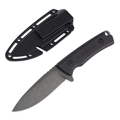 FLISSA Fixed Blade Hunting Knife, 8.5" Full Tang D2 Blade, G10 Handle, Camping Survival Knife with Nylon Sheath, for Outdoor Hiking Fishing