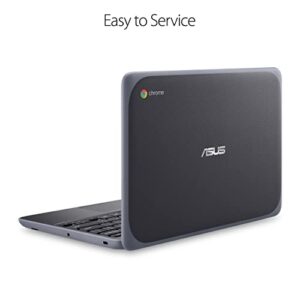 ASUS Chromebook C203XA Rugged & Spill Resistant Laptop, 11.6" HD, 180 Degree, MediaTek Quad-Core Processor, 4GB RAM, 32GB eMMC, MIL-STD 810G Durability, Dark Grey, Education, Chrome OS, C203XA-YS02-GR