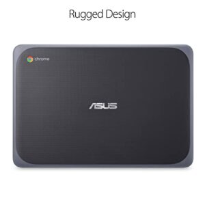 ASUS Chromebook C203XA Rugged & Spill Resistant Laptop, 11.6" HD, 180 Degree, MediaTek Quad-Core Processor, 4GB RAM, 32GB eMMC, MIL-STD 810G Durability, Dark Grey, Education, Chrome OS, C203XA-YS02-GR